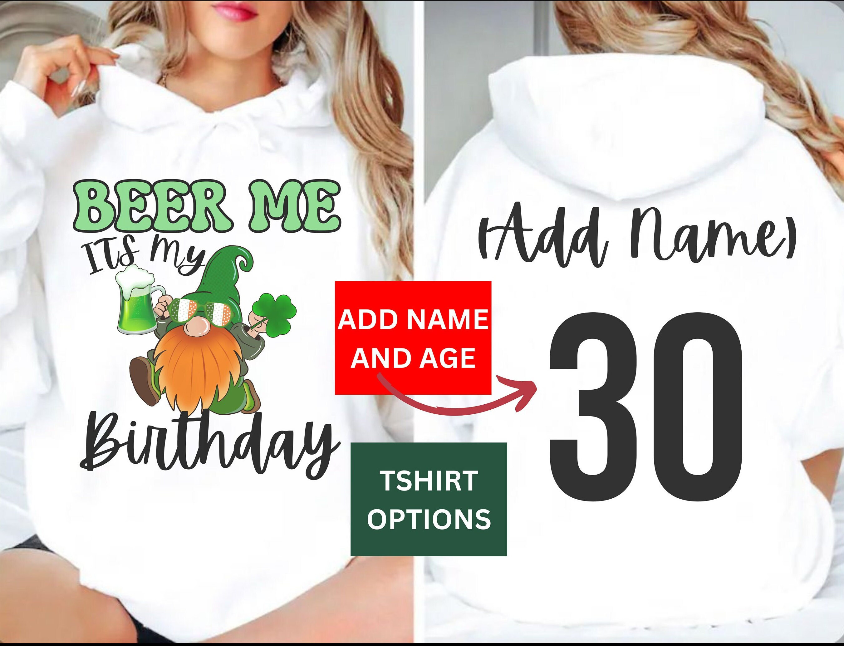 St. Patrick's Custom Birthday Shirt, Personalized Saint Patricks Day ...
