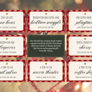 Coupon Book for Kids Christmas Activity Reward Coupons Holiday Stocking ...