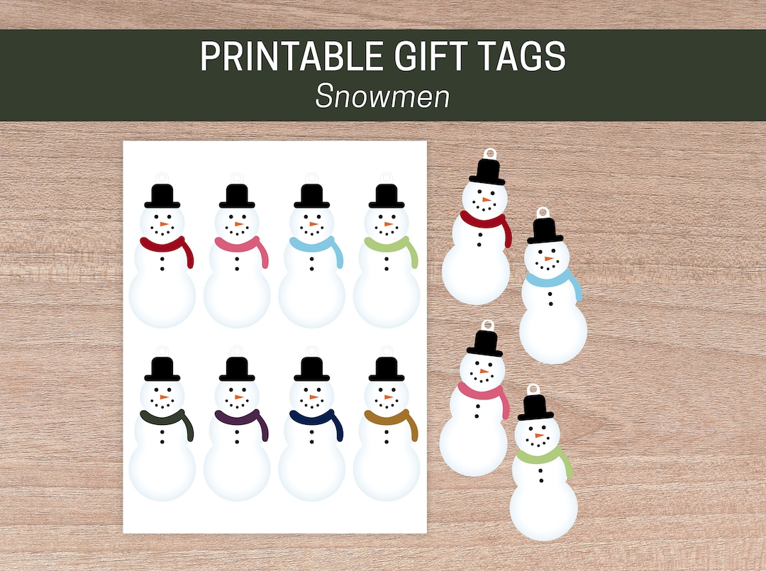 Christmas Gift Tag Snowmen Shape Holiday Gift Tag Gift Bag - Etsy