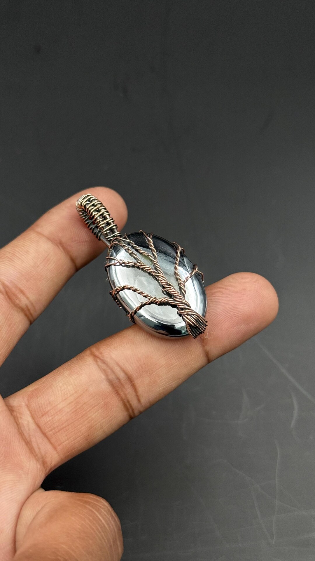 Shungite Tree of Life Pendant Copper Wire Wrapped Healing Necklace - Etsy