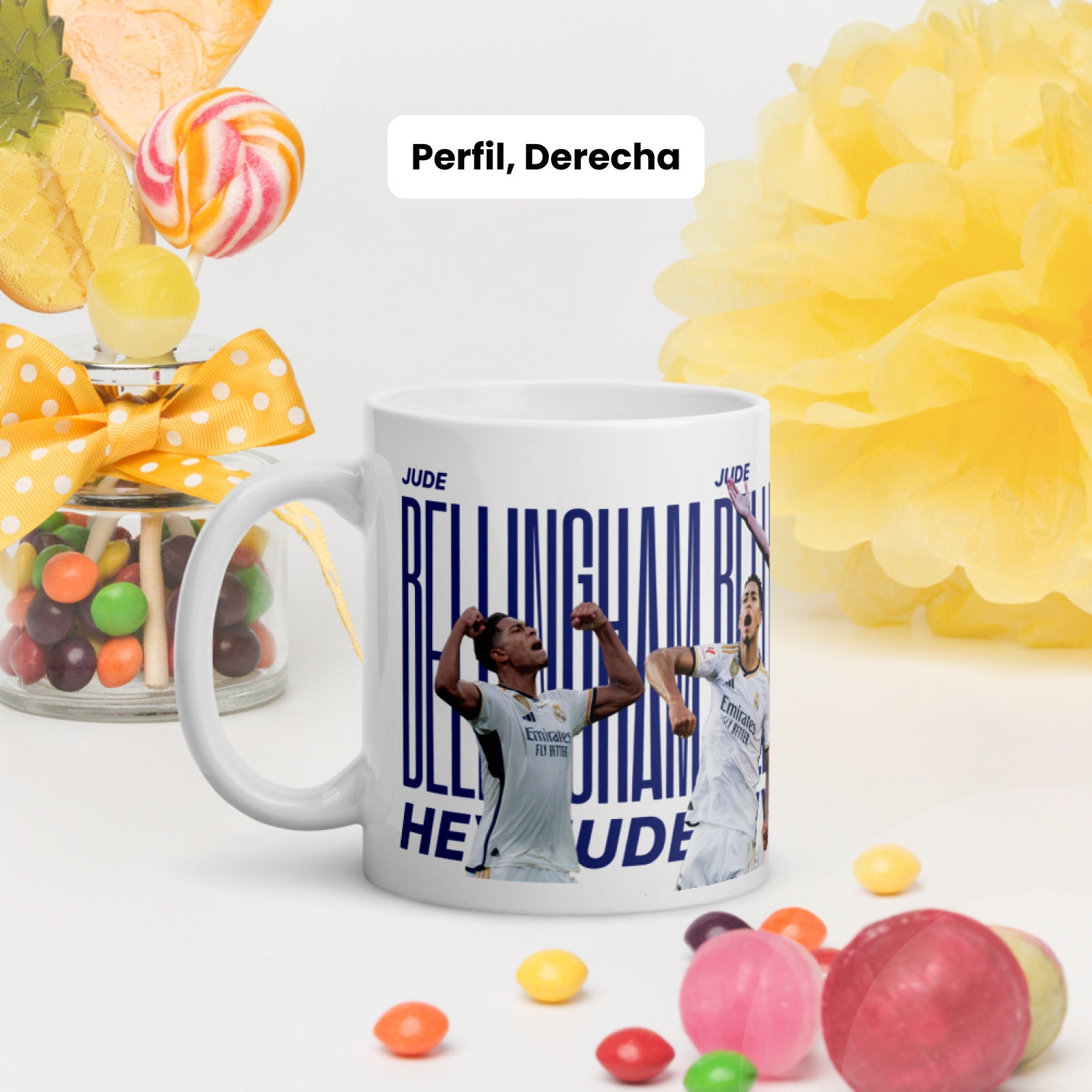 Taza Jude Bellingham Fútbolista, Hey Jude, Bellingham Madrid Merch ...
