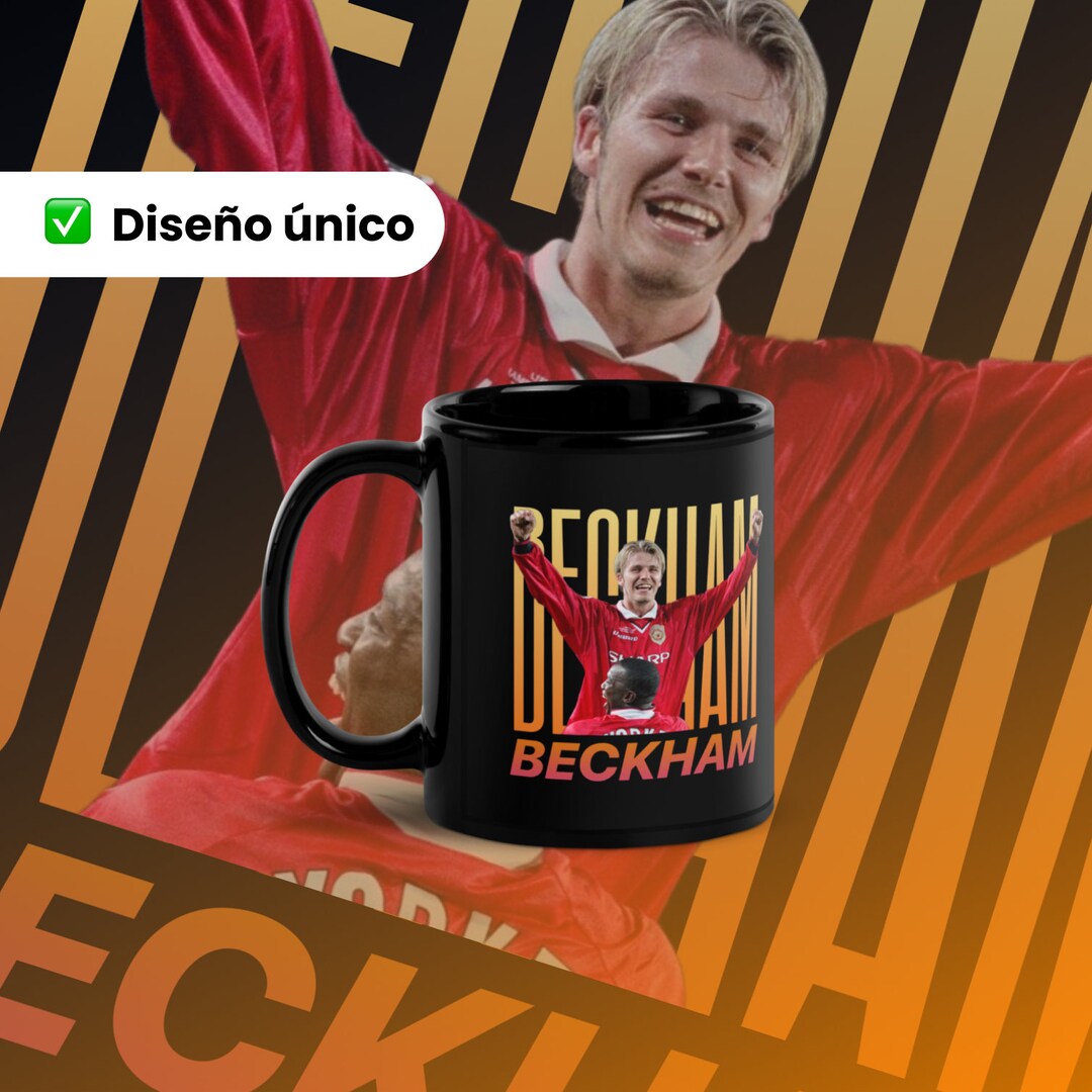 David Beckham Black Mug Football Design Liverpool - Etsy