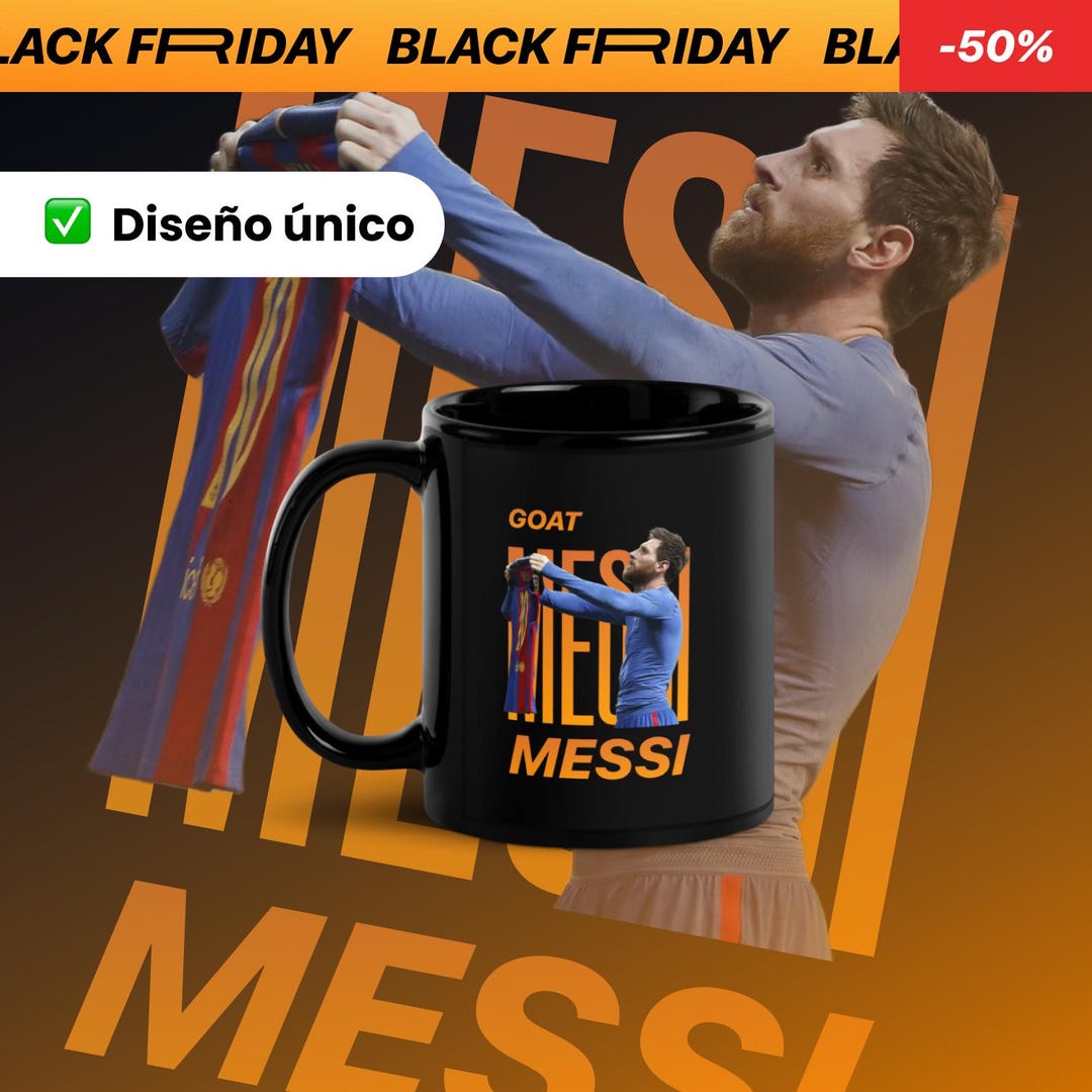 FC Barcelona Glossy Black Mug Leo Messi Mug Messi Soccer Mug Soccer Mug ...