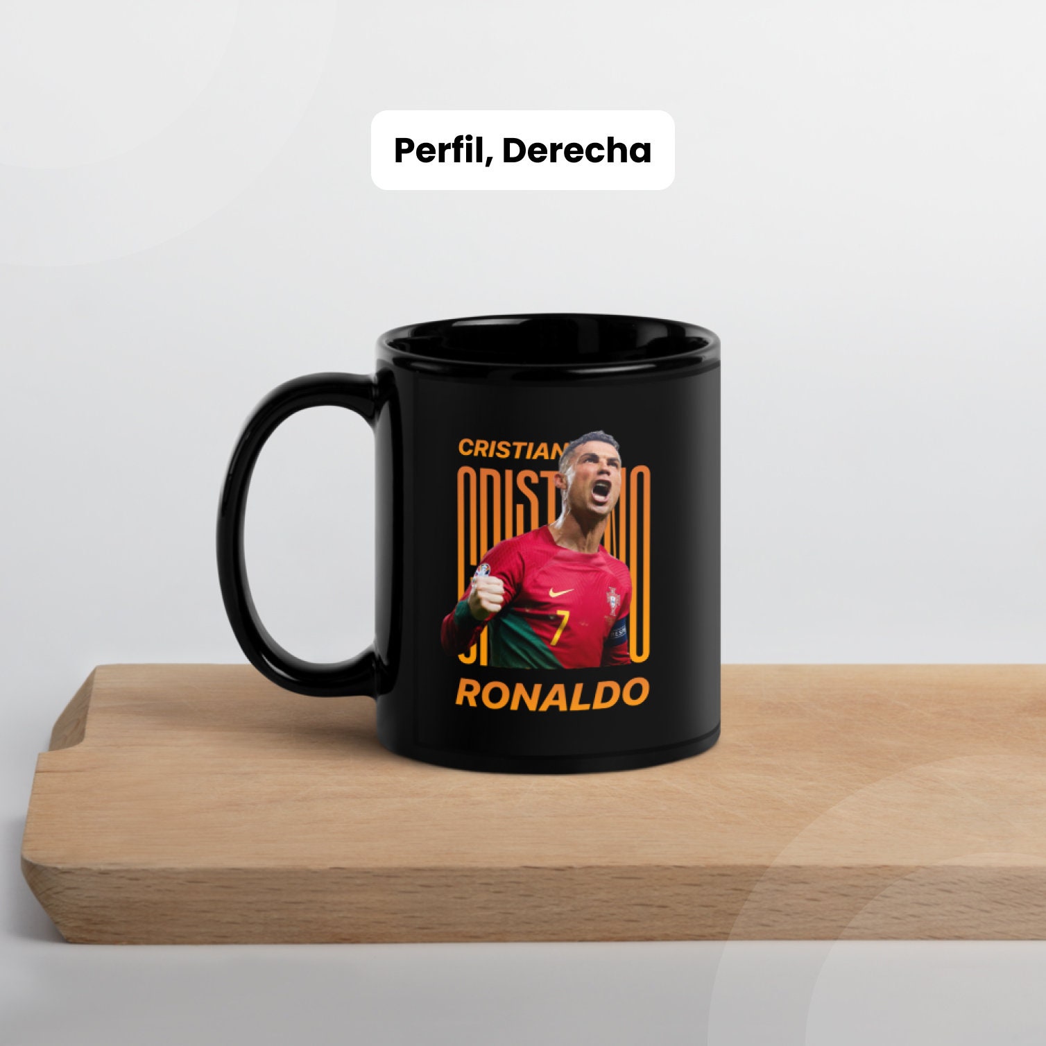 CR7 Black Mug Cristiano Ronaldo Soccer Mug Christian Mug Ronaldo - Etsy
