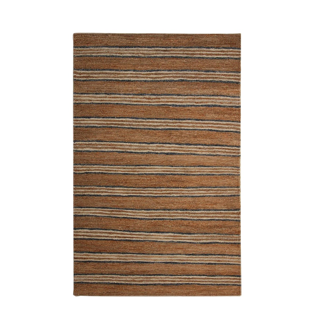 Brown Handwoven Striped Jute Rug for Bedroom, Kitchen 6x9 8x10 9x12 ...