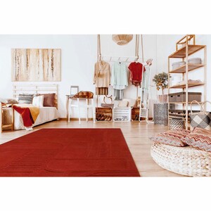 Handmade Maroon Blue Tufted Area Rug Woolen Carpet for Living Room ...
