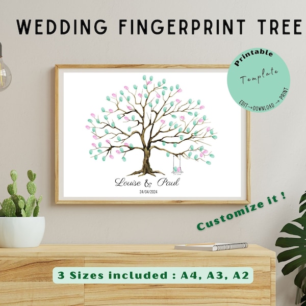 Printable Fingerprint Tree - Etsy