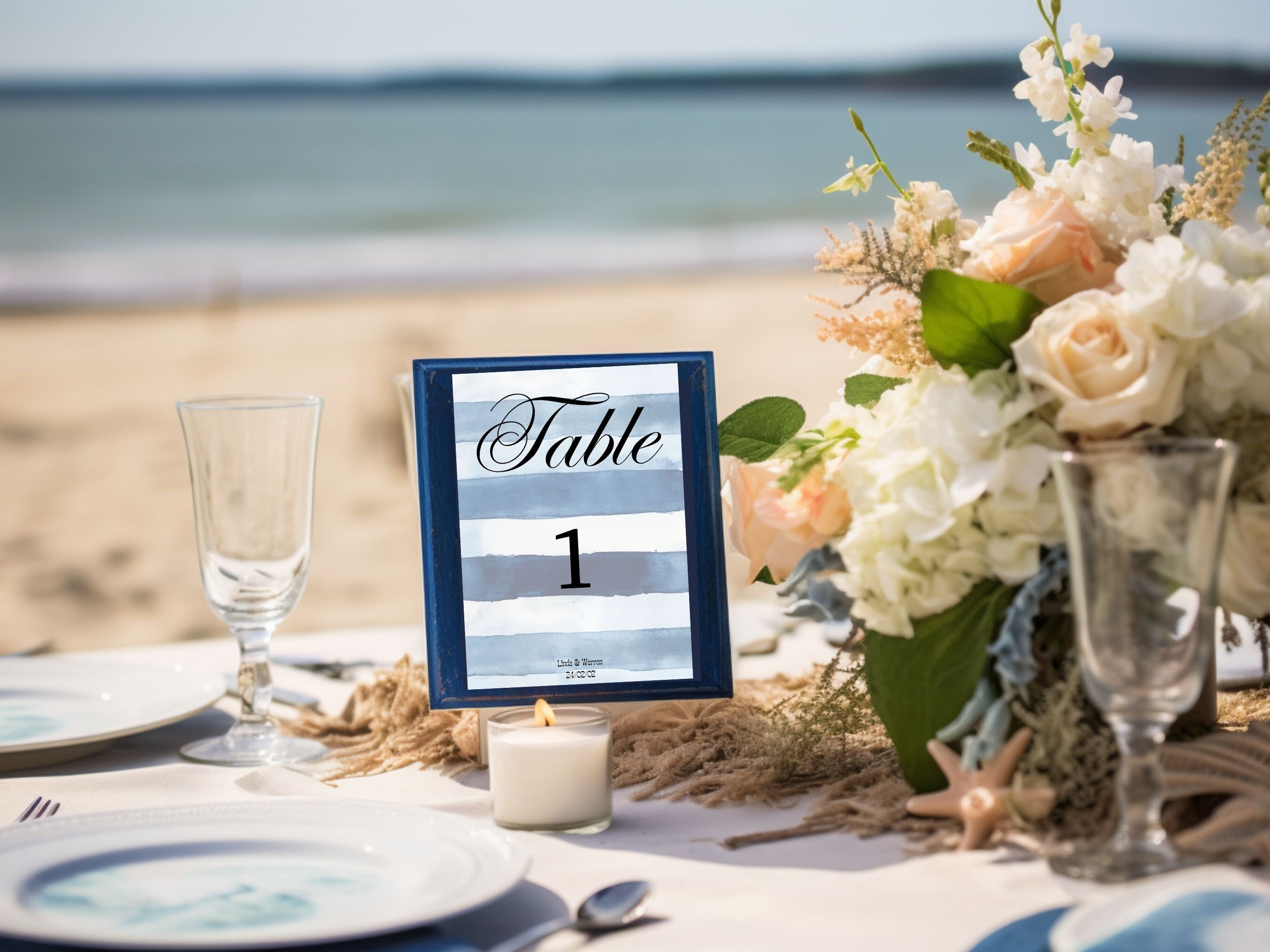 Nautical Table Numbers | Printable Table Numbers | Nautical Wedding ...
