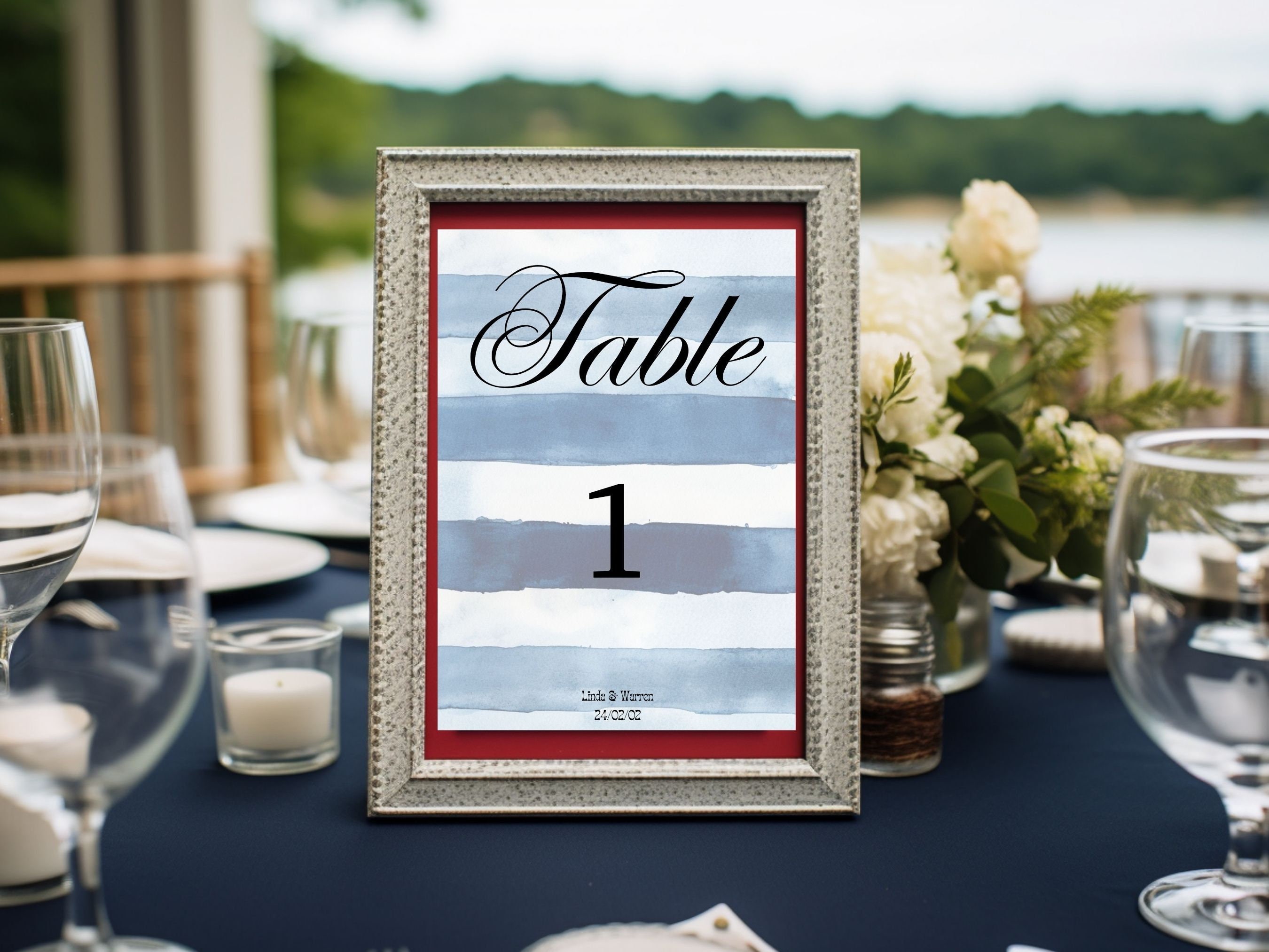 Nautical Table Numbers | Printable Table Numbers | Nautical Wedding ...