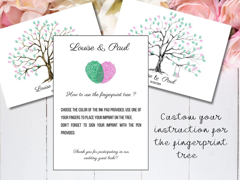 Wedding Fingerprint Tree Printable Fingerprint Tree - Etsy