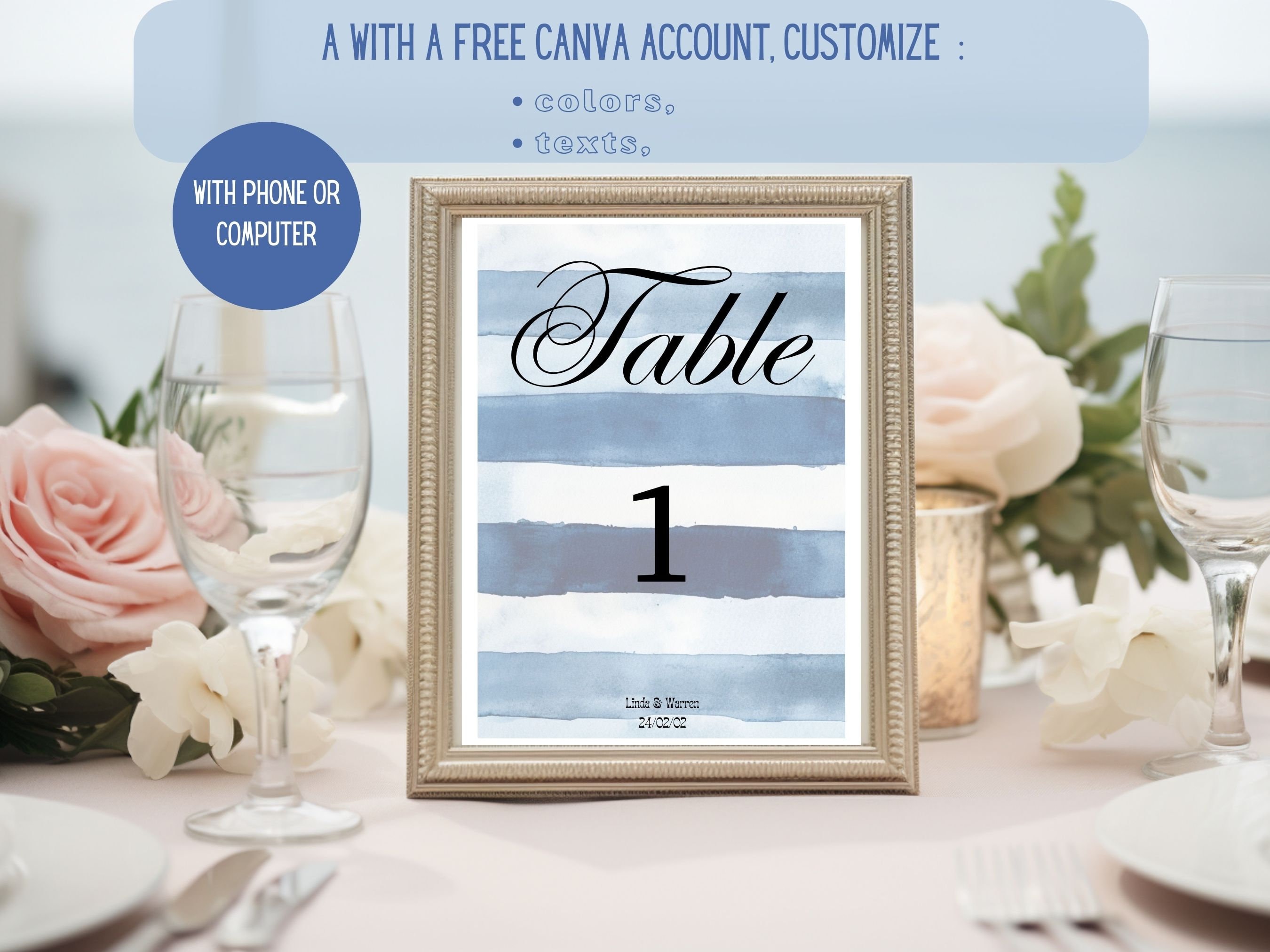 Nautical Table Numbers | Printable Table Numbers | Nautical Wedding ...