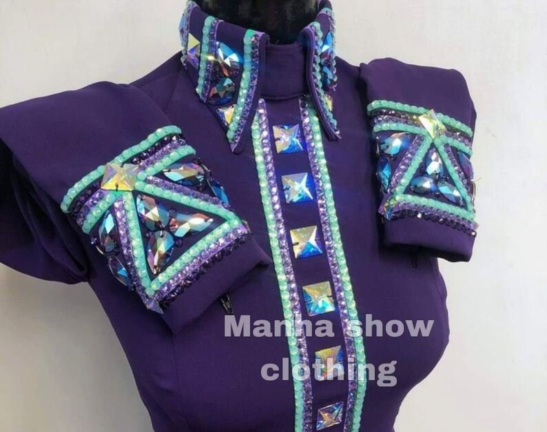 Purple Colour Show Shirt Western Custom Rodeo Queen, Showmanship ...