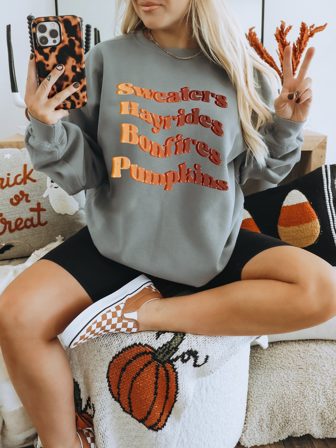 Sweaters Hayrides Bonfires Pumpkins PNG Sublimation Design - Etsy