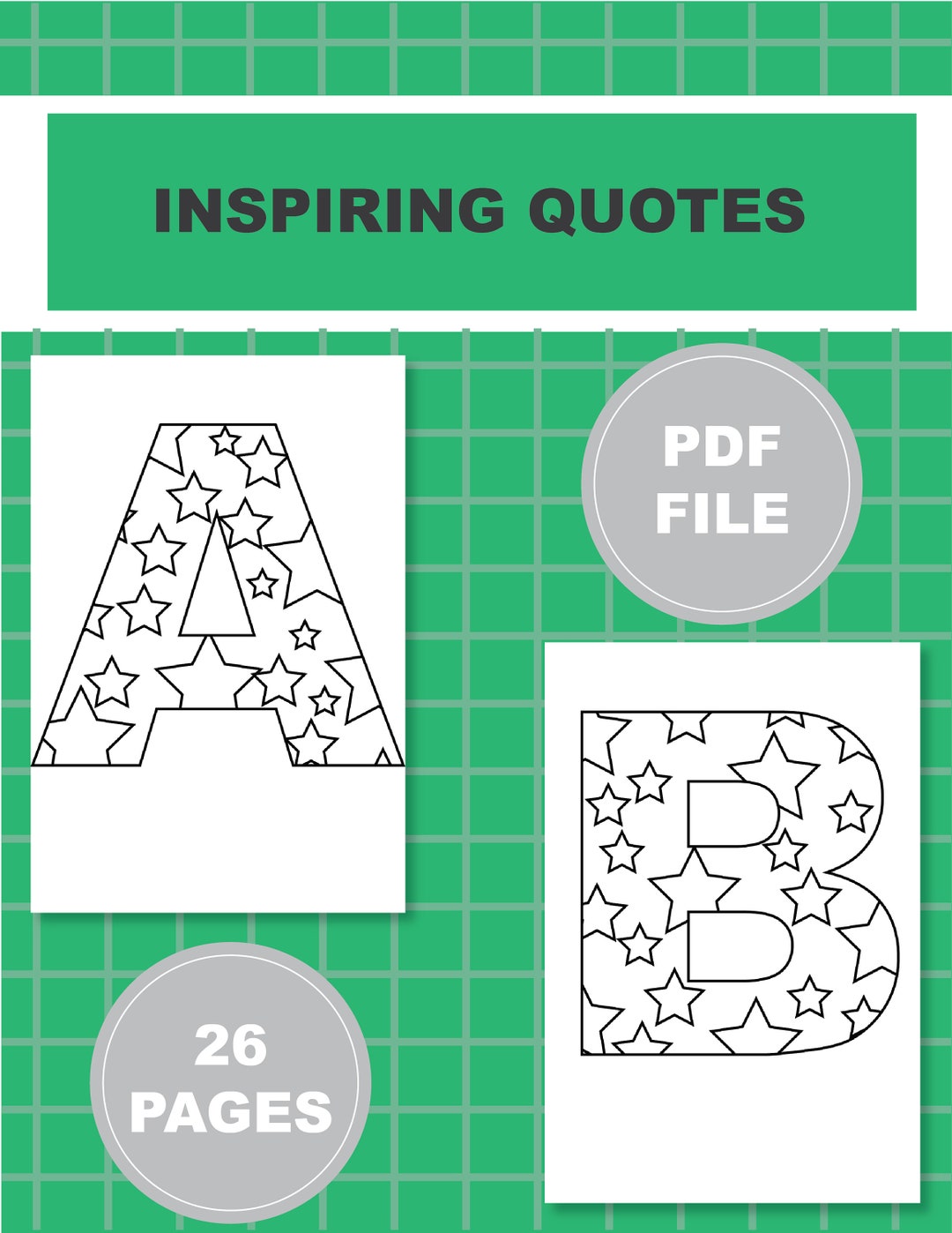 Alphabets Stars - Etsy