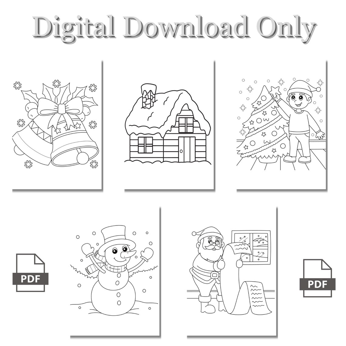 30 Christmas Coloring Pages, Christmas Printable, Christmas Games ...