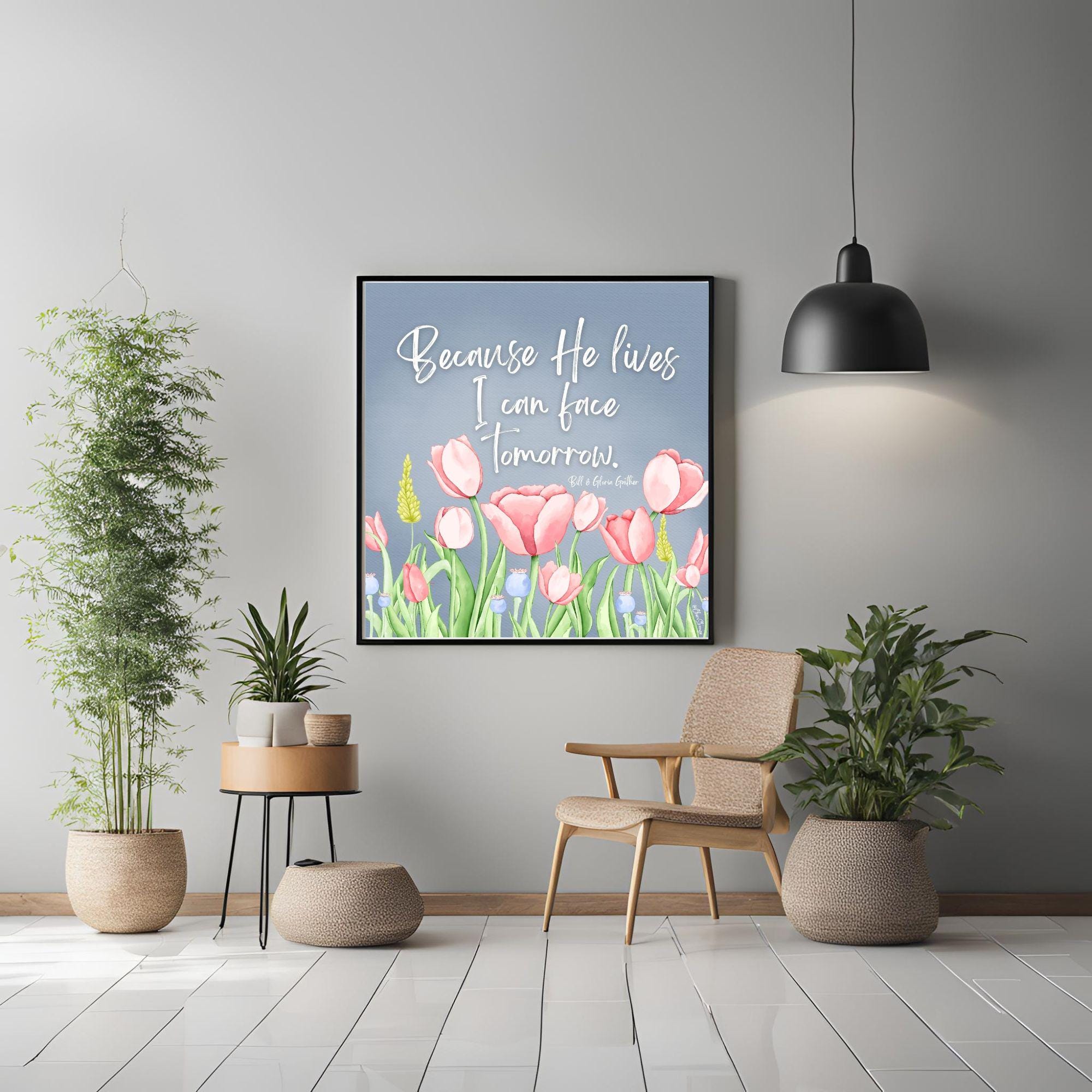 Christian Digital Download Because He Lives - Etsy