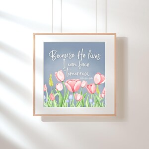 Christian Digital Download Because He Lives - Etsy