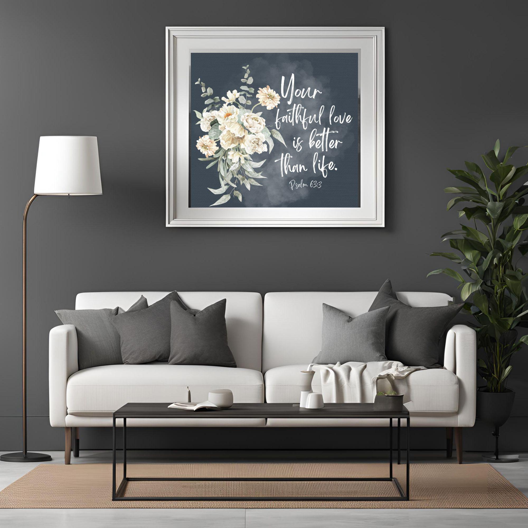 Christian Digital Download Bible Verse Luke 1:28, Christmas Flowers - Etsy