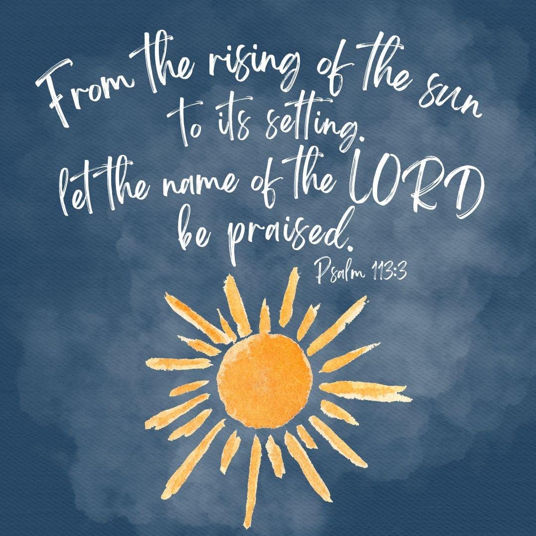 Christian Digital Download Psalm 113:3 Watercolor Art, Bible Verse ...