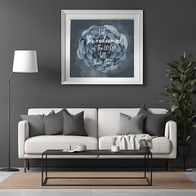 Christian Digital Download Bible Verse Psalm 107:2 - Etsy