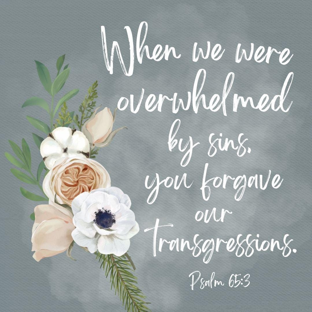 Christian Digital Download Psalm 65:3 Watercolor Art, Bible Verse - Etsy