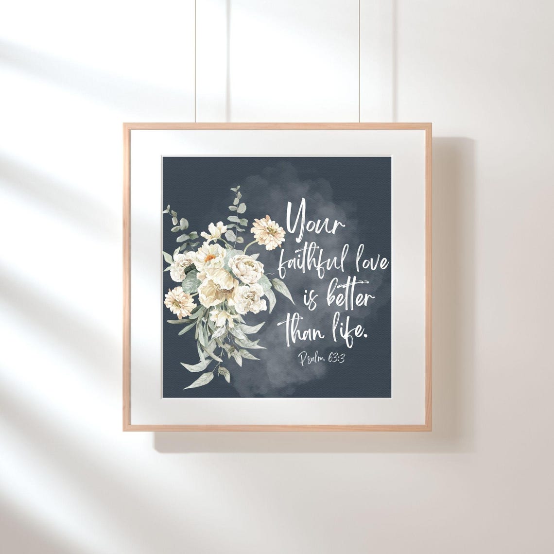 Christian Digital Download Bible Verse Psalm 63:3 - Etsy