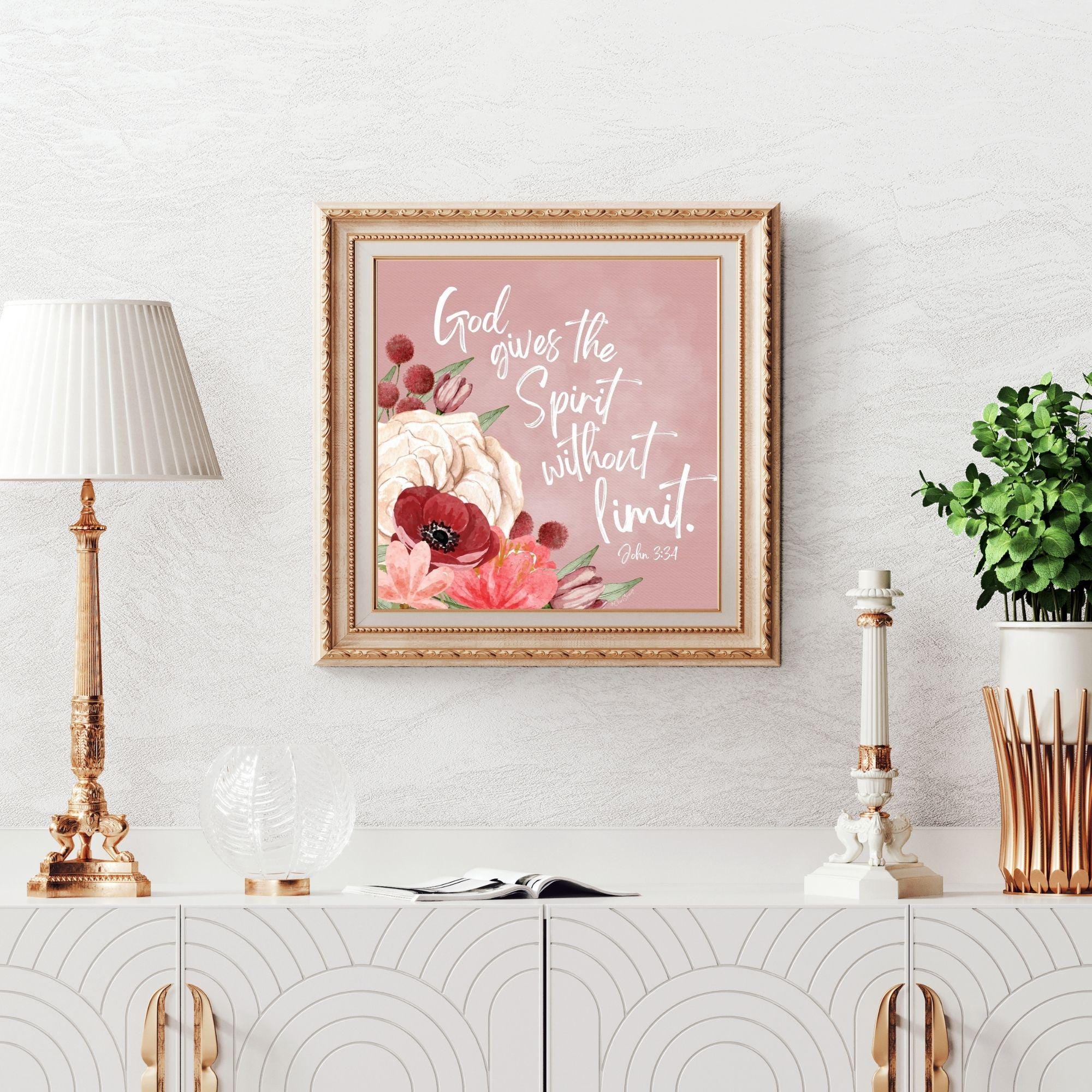 Christian Digital Download Bible Verse John 3:34 - Etsy