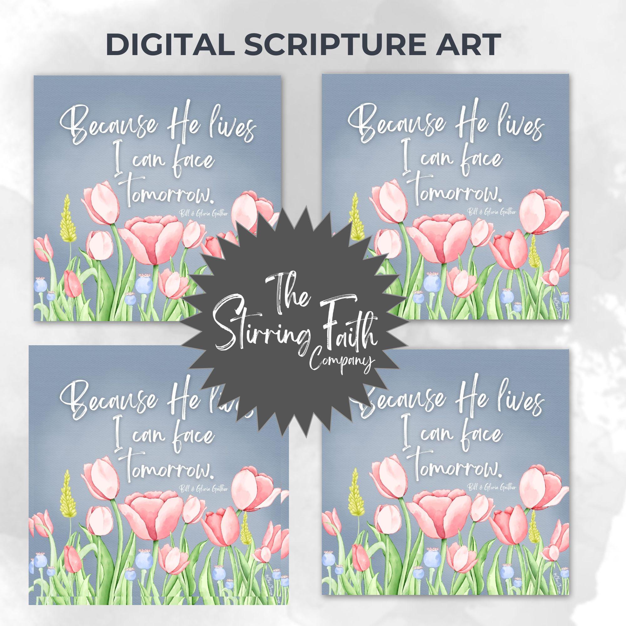 Christian Digital Download Because He Lives - Etsy