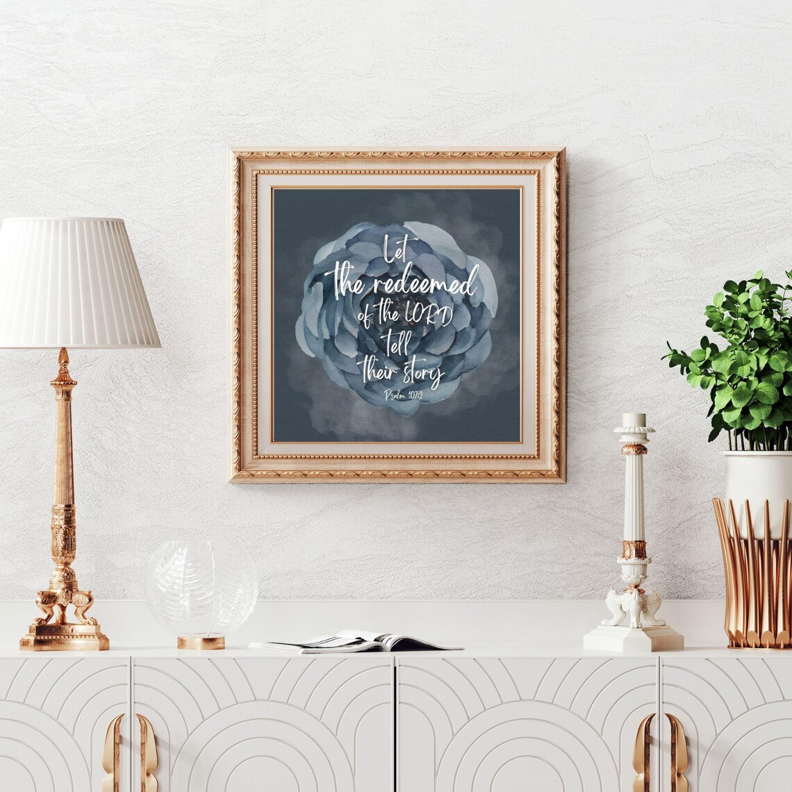 Christian Digital Download Bible Verse Psalm 107:2 - Etsy