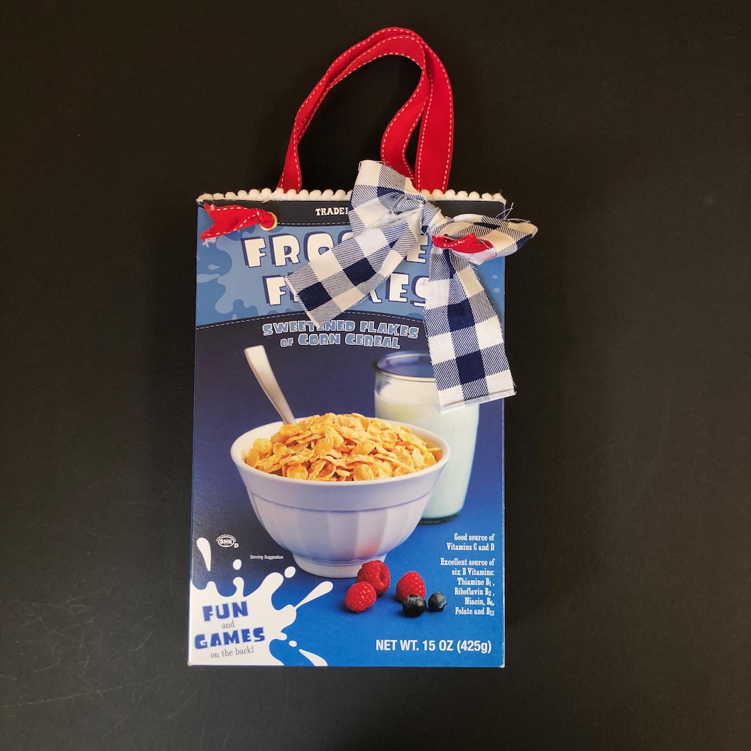 Frosted Flakes Cereal Box Gift Bag: Snoopy T-shirt, Handmade Notepad - Etsy