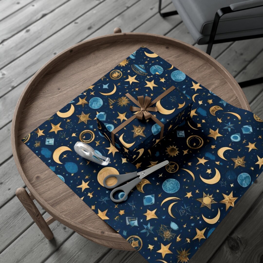 Enchanted Cosmos Gift Wrapping Paper Collection - Psychic Symbols and ...