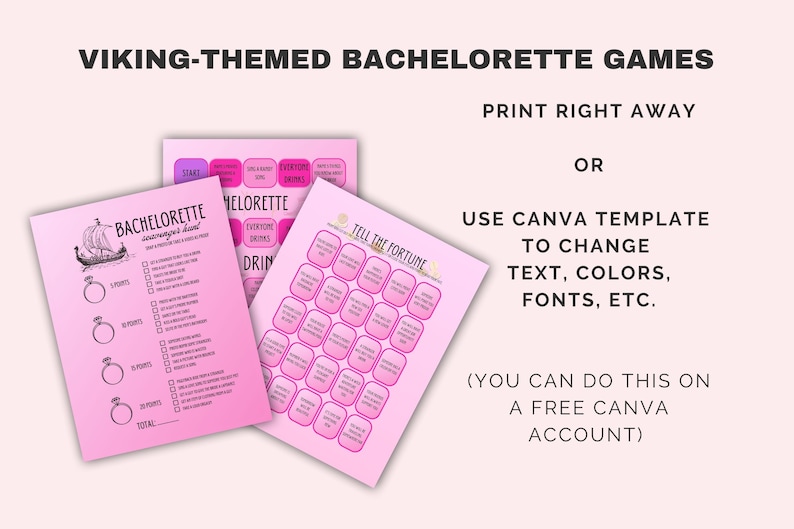 Editable Bachelorette Scavenger Hunt, Viking Themed, Bar Scavenger Hunt ...
