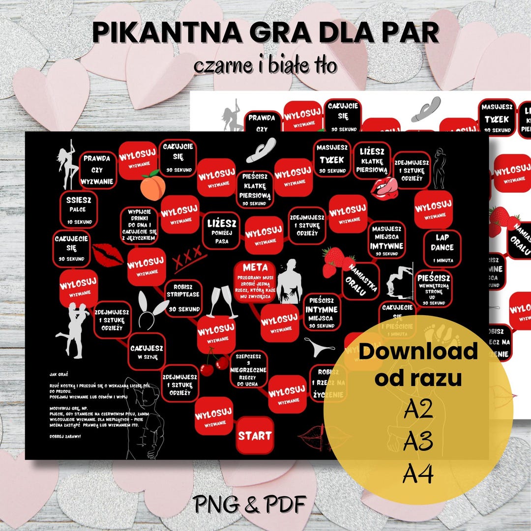 Spicy Game for Couples polish Version, Date Night Game, Adult Game ...