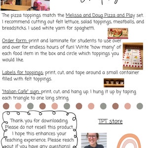 Italian Cafe Dramatic Play Melissa and Doug Pizza Party - Etsy