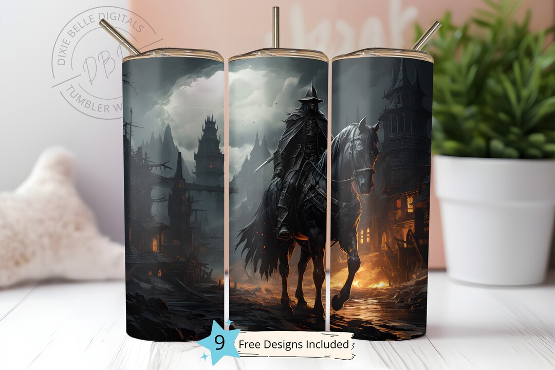 Medieval Knight 20 Oz Skinny Tumbler Sublimation Design Digital ...