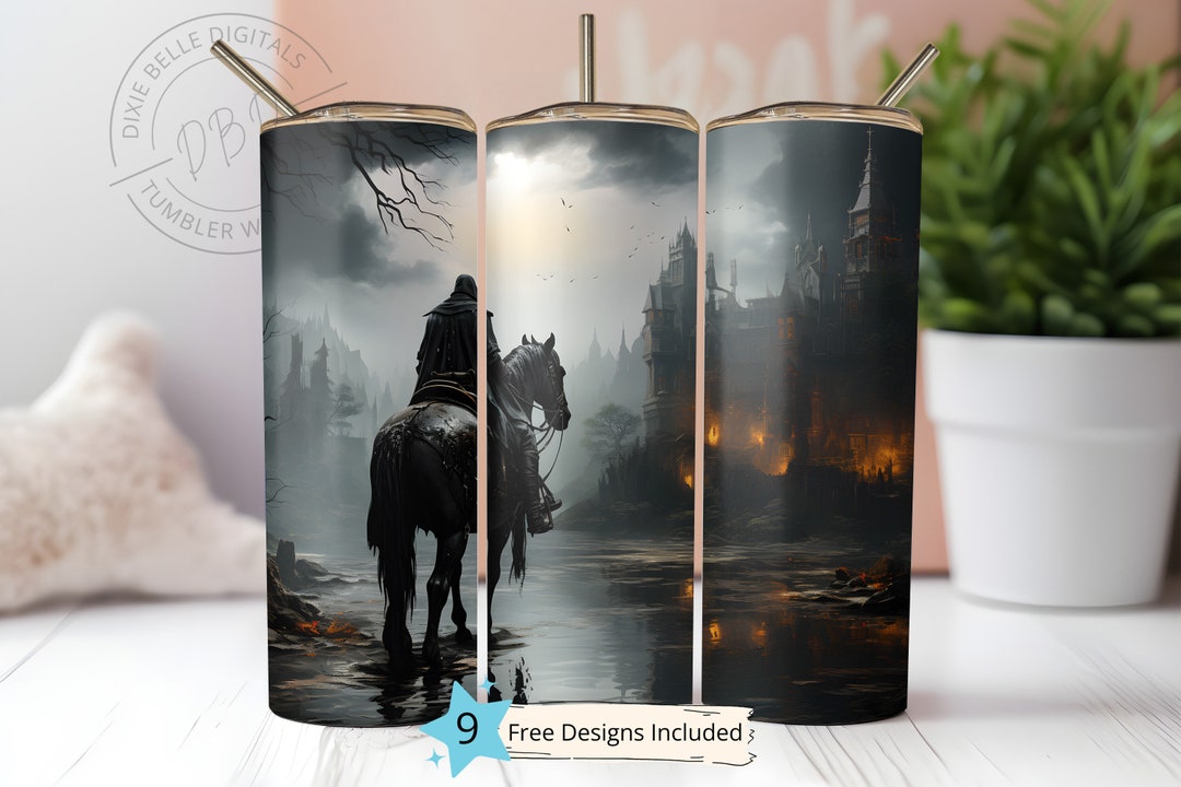 Medieval Knight 20 Oz Skinny Tumbler Sublimation Design Digital ...