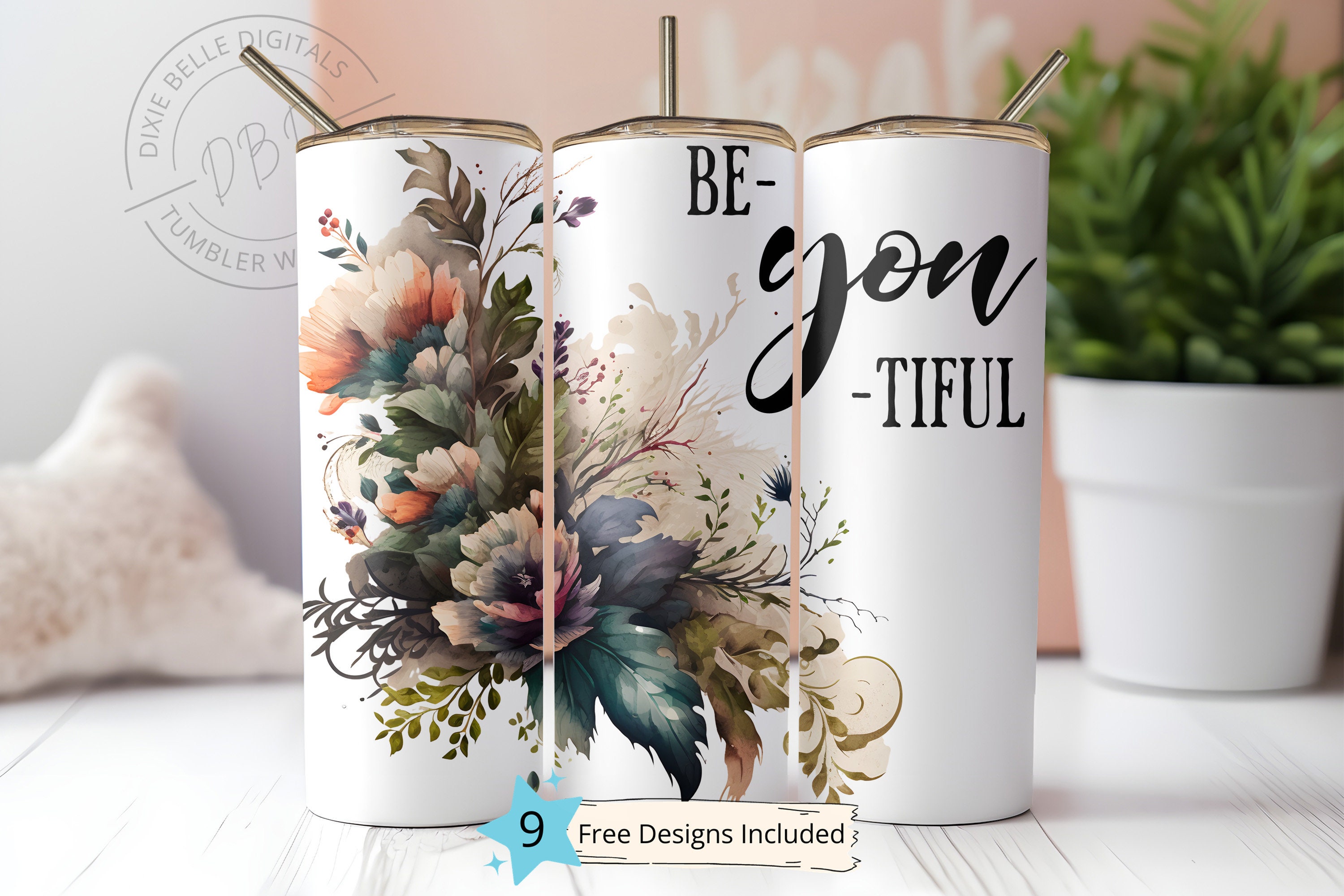 Beyoutiful PNG 20 Oz Skinny Tumbler Sublimation Design Digital Download ...