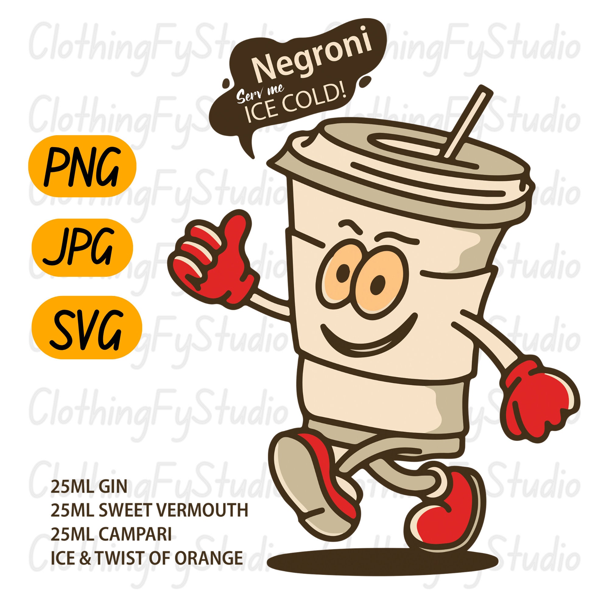 Negroni Png Negroni Clip Art Funny Drinking Svg NEGRONI - Etsy
