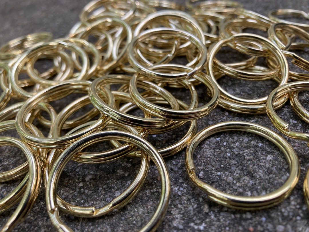 Bulk Gold Tone Split Key Rings 69 Pieces Keychain Making Supplies ...