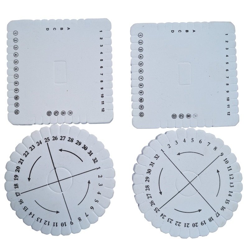 4pcs Braiding Disk Round Square Kumihimo Beading Cord Disc Braiding Braided Plate for DIY Fine ...