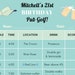 Customisable Pub Golf Templates Green Pint Template - Etsy