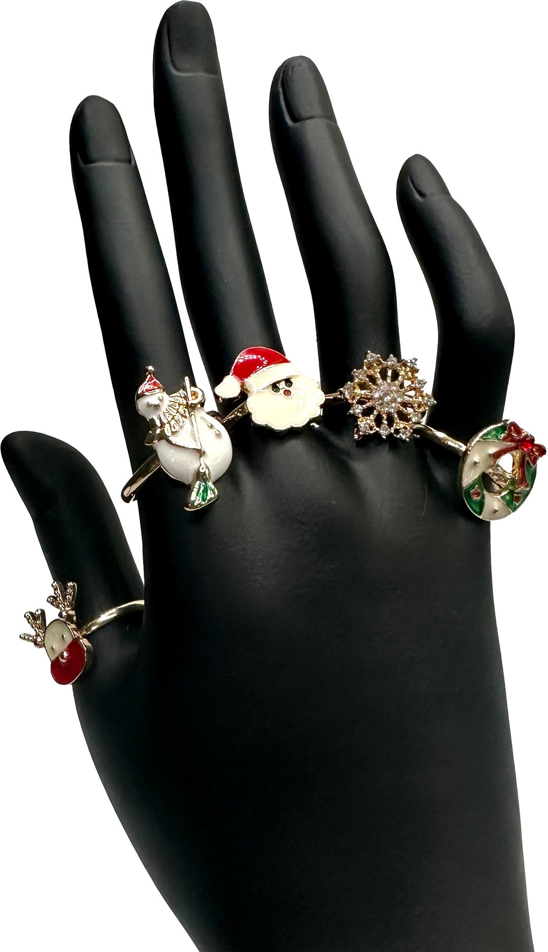 Christmas Rings! Santa, Snowflakes, Snowman Xmas Trees & Rudolf. - Etsy