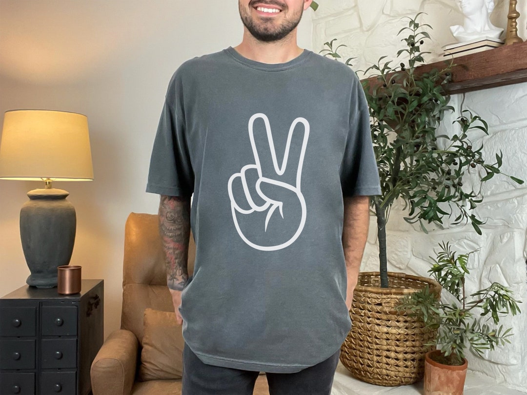 Peace Out Hand Sign Unisex Comfort Colors T-shirt - Etsy