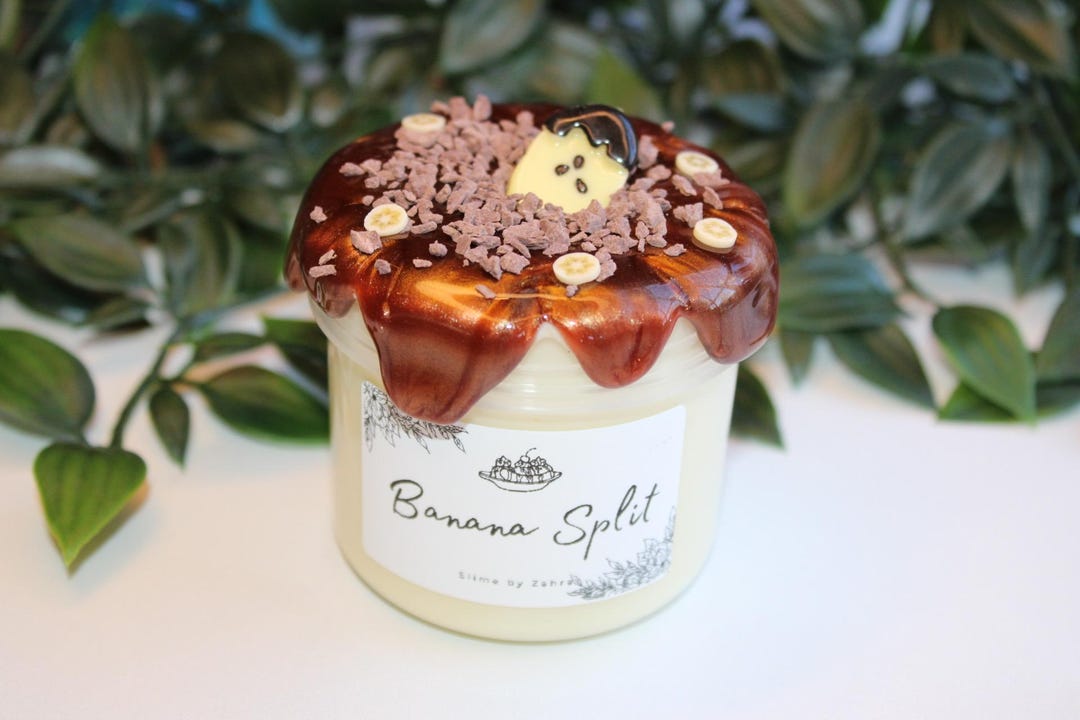 Slime “banana Split” - Glossy Slime - Etsy