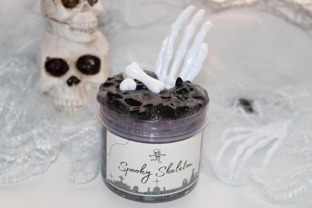 Limited Slime spooky Skeleton Slime by Zahra - Etsy