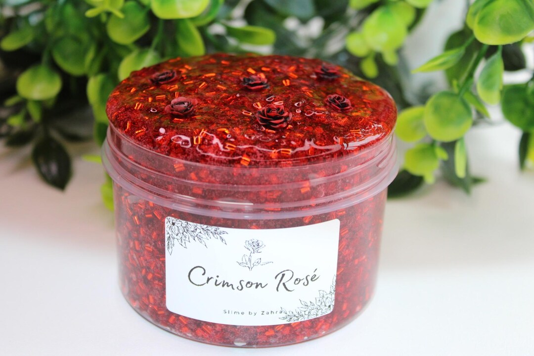 Slime "crimson Rosé" - Bingsu Beads Slime - Etsy