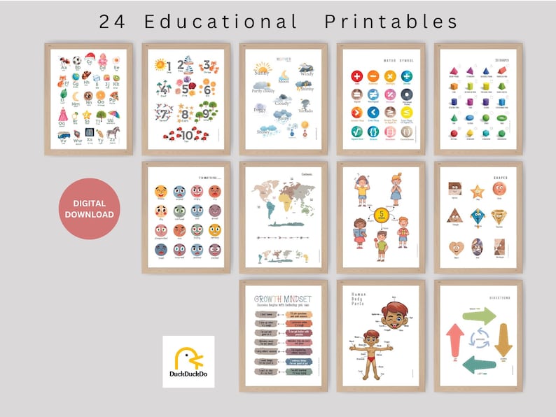 Creative Alphabet Classroom Poster Set | Educational Printable Digital ...