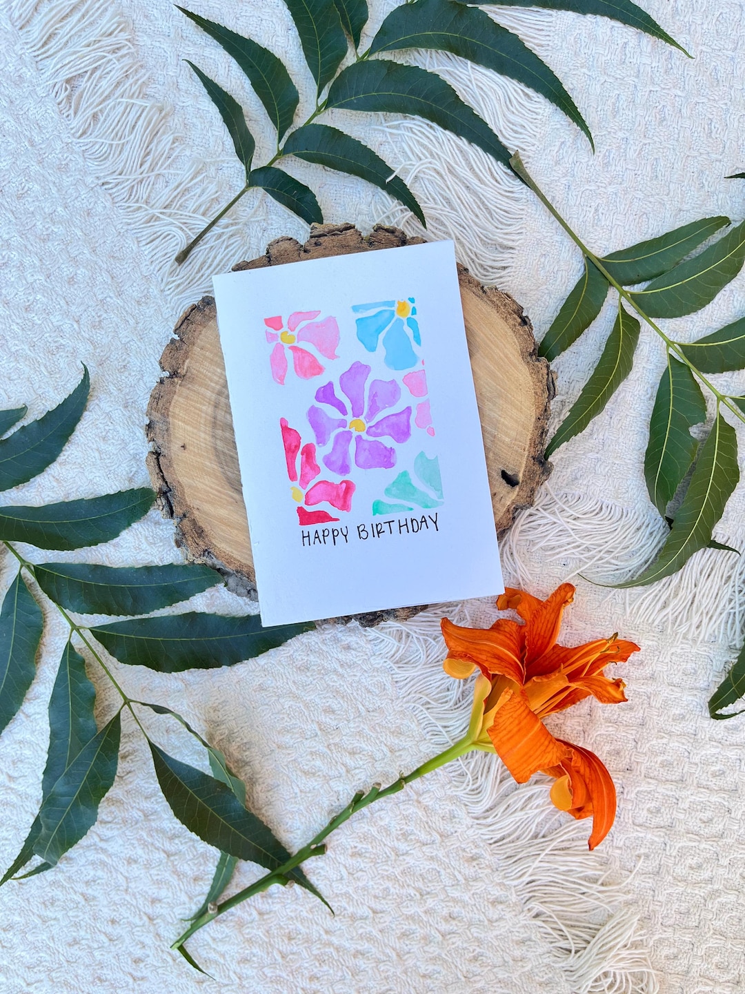 Handmade, Watercolor Card, Made to Order, Original Painting, Floral ...