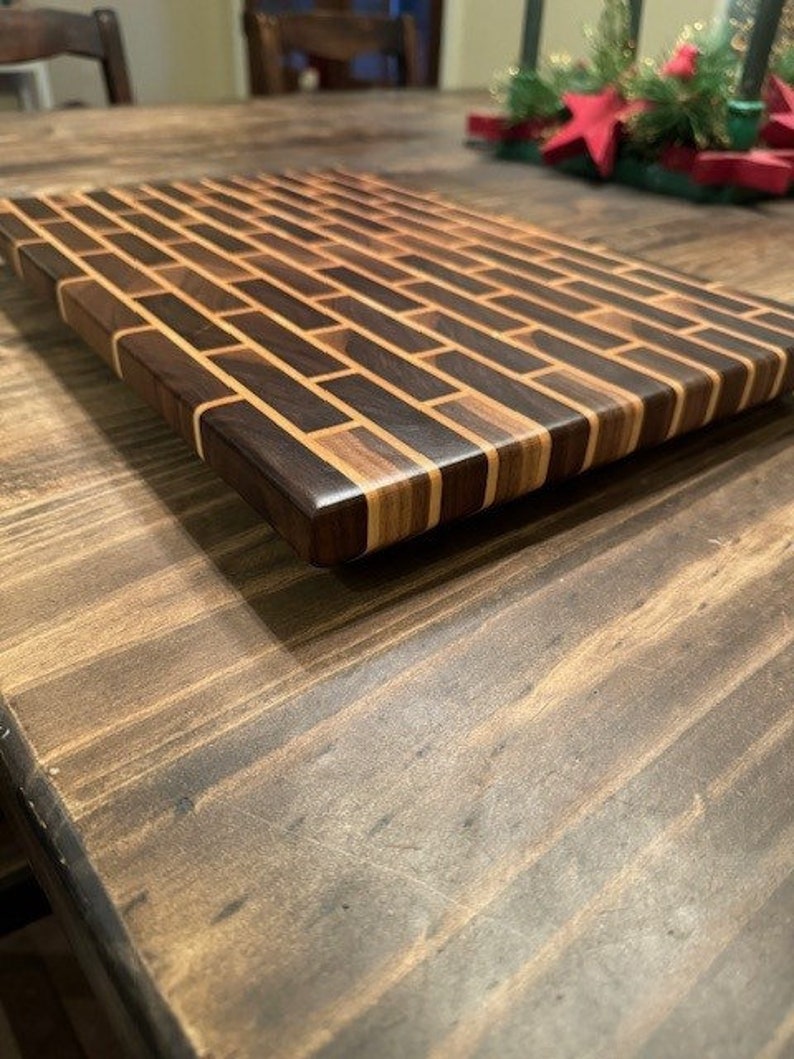End Grain Cutting Board, Brick Pattern - Etsy