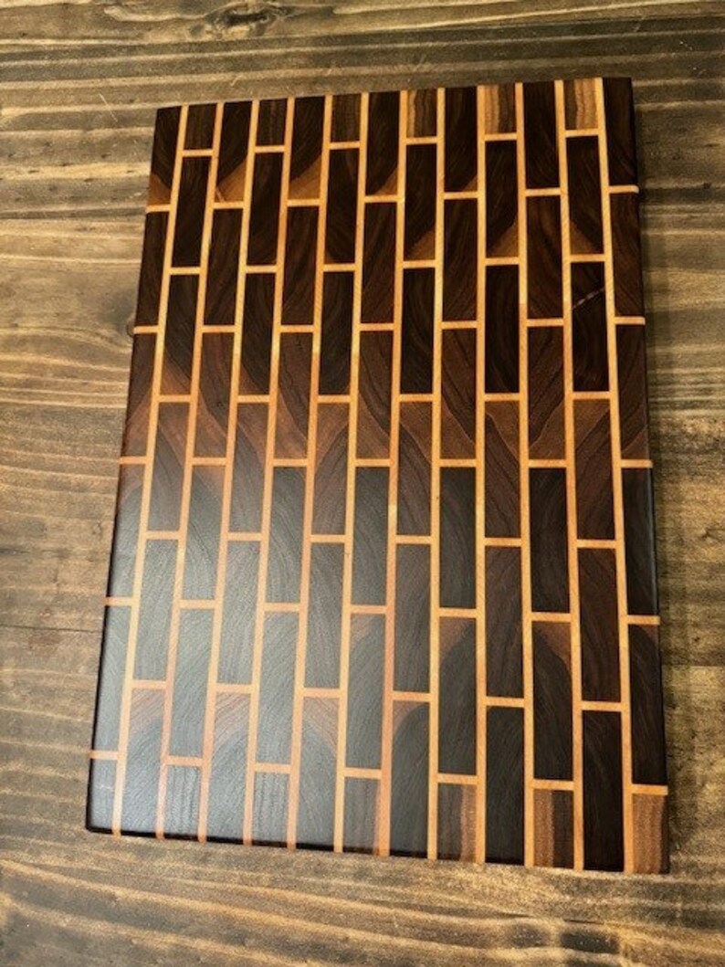 End Grain Cutting Board, Brick Pattern - Etsy